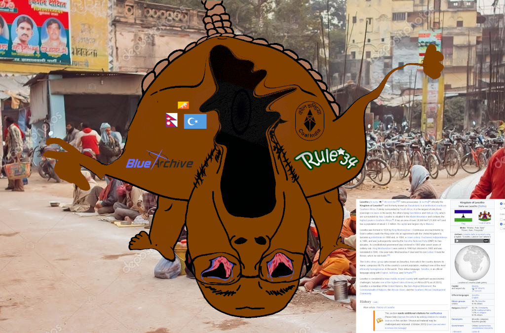 SoyBooru - Post 164307: article bald blue_archive brown_skin crying distorted flag:bhutan flag ...
